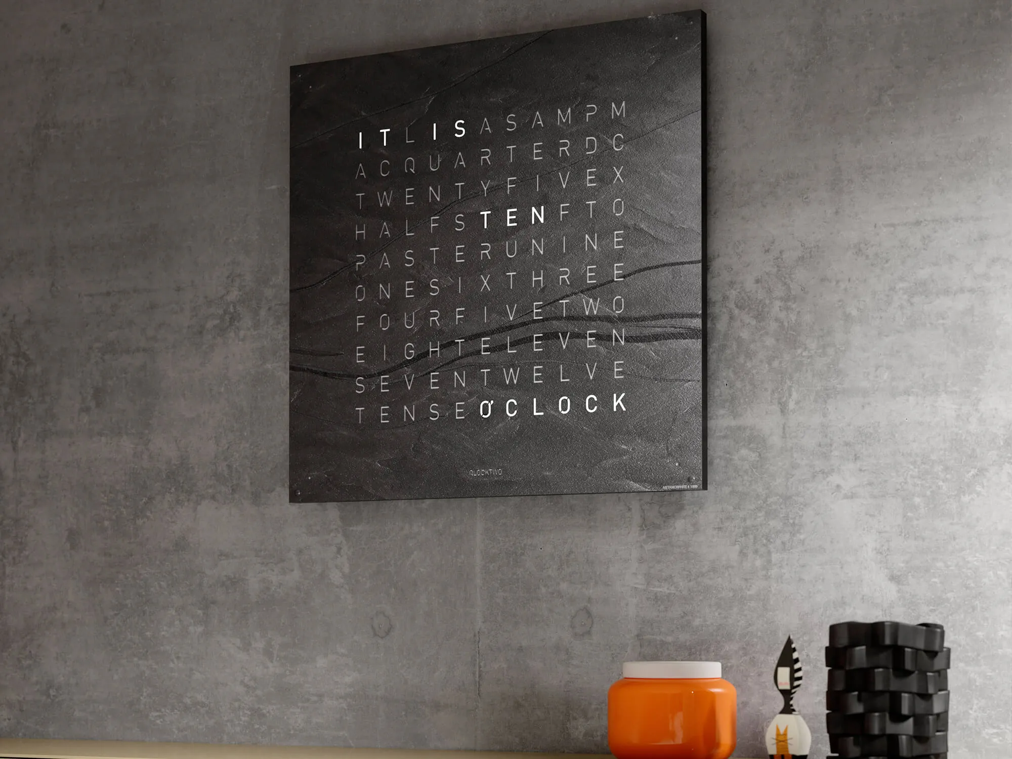 QLOCKTWO EARTH CREATOR'S EDITION METAMORPHITE | QLOCKTWO